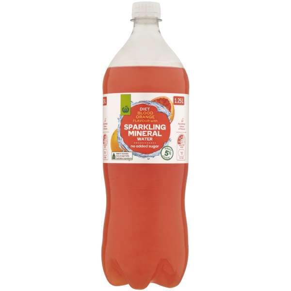 Woolworths Diet Blood Orange Sparkling Mineral Water 1.25l | bunch
