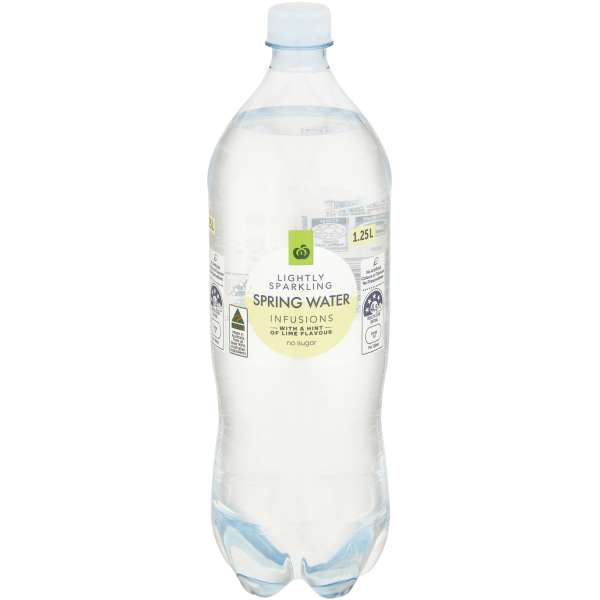 Woolworths Lightly Sparkling Lime Water 1.25l | bunch