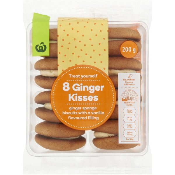 Woolworths Ginger Kisses 8 Pack | bunch