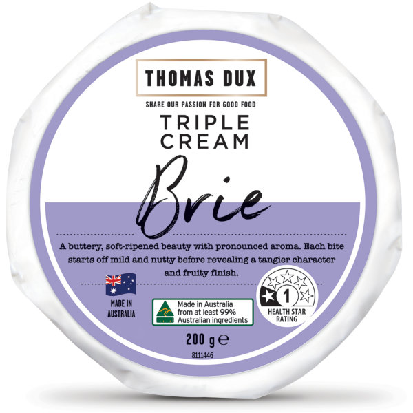 Thomas Dux Triple Cream Brie 200g Bunch