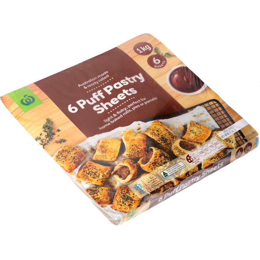 Woolworths Puff Pastry 1kg 6 sheets | bunch